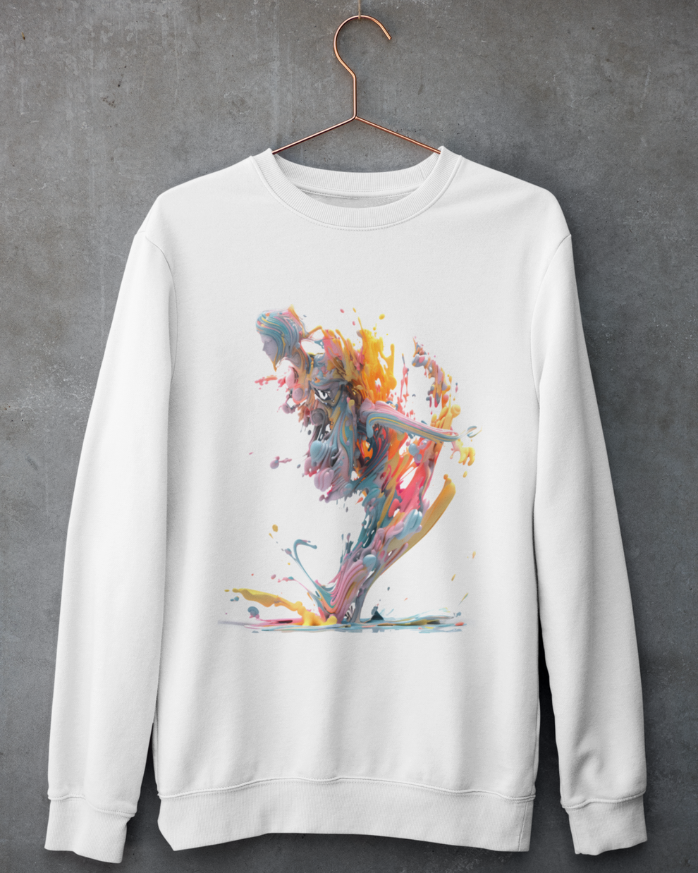 Rainbow-Faced SweatShirt – Quirk Pix